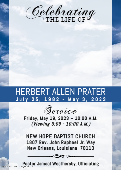 Sunset Funeral Announcement Card (1) | PosterMyWall