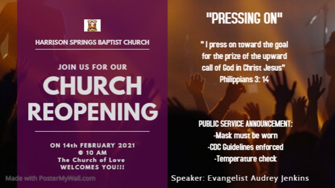 Copy of Copy of church REOPENING flyer | PosterMyWall