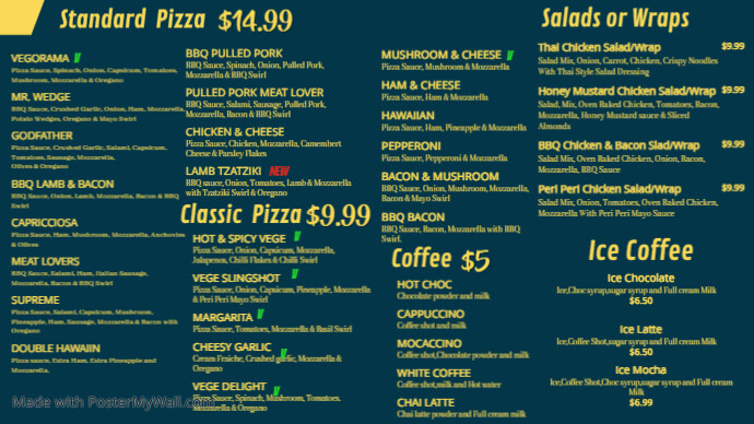 Tv Menu 2 | PosterMyWall