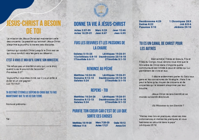 Brochure d'évangélisation verso | PosterMyWall