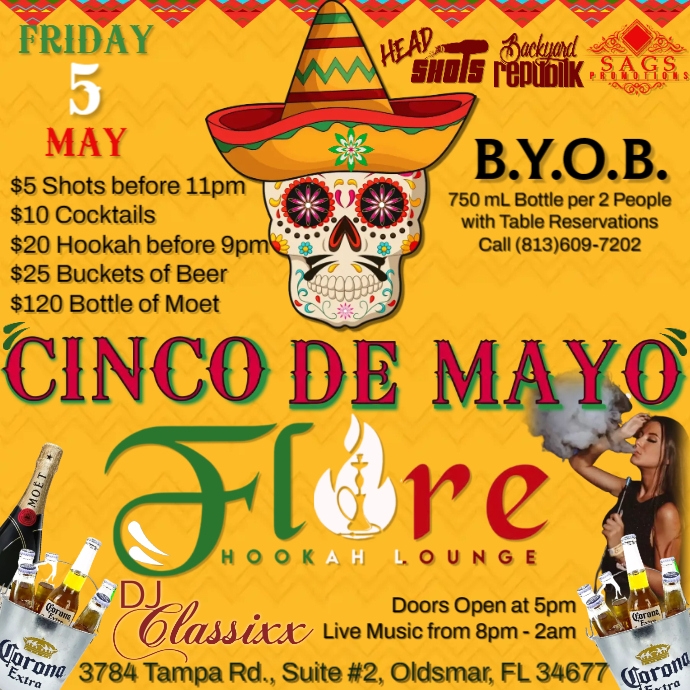 Yellow Cinco de Mayo Fiesta Invitation | PosterMyWall