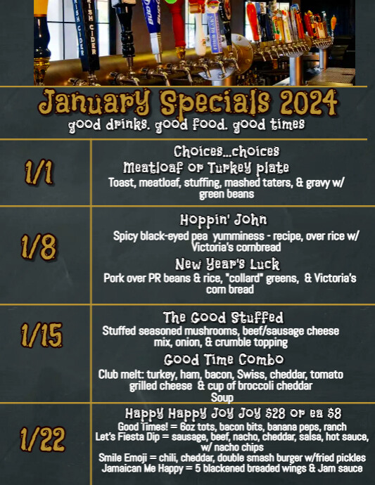 Bar Pub Specials and Events | PosterMyWall