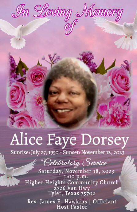 Heaven sky,dove Funeral Program Template (1) | PosterMyWall