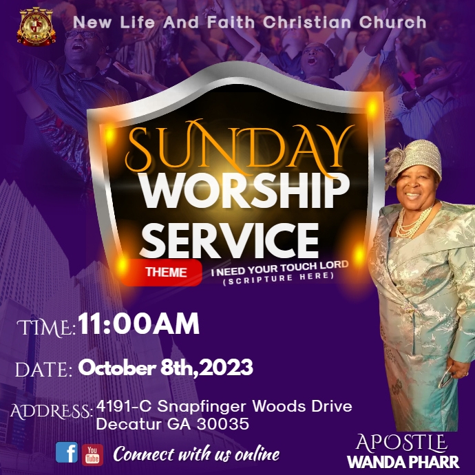 SUNDAY SERVICE TEMPLATE | PosterMyWall