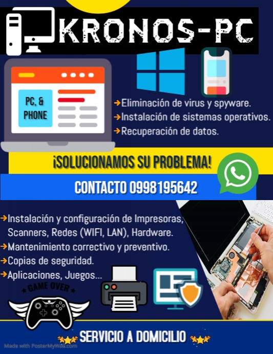 Kronos-PC |Volante Publicitario | PosterMyWall