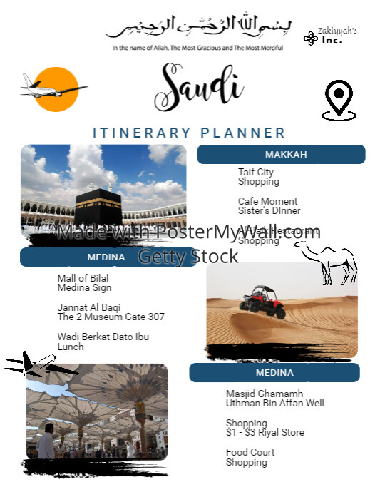 travel itinerary dubai | PosterMyWall