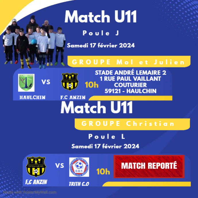 Match Schedule Soccer | PosterMyWall