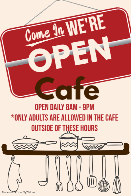 Copy of Kitchen Open Restaurant Promo Poster Template | PosterMyWall