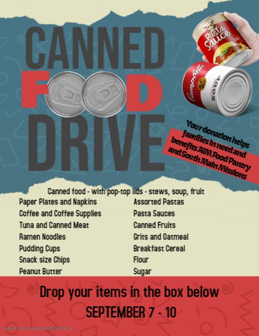 Copy of Canned Food Drive Flyer | PosterMyWall