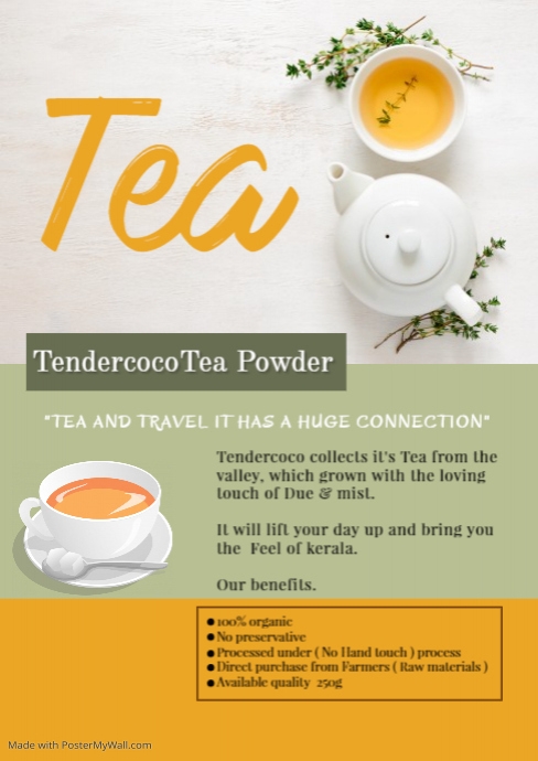 Copy of Afternoon Tea Flyer Template | PosterMyWall