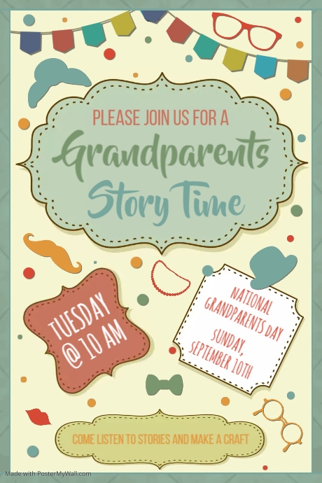 Grandparents Day Party Poster Template | PosterMyWall