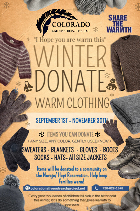 Winter Sweater Donation Template | PosterMyWall