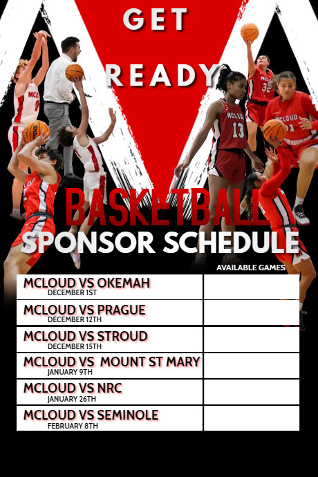 BASKETBALL SPONSOR | PosterMyWall