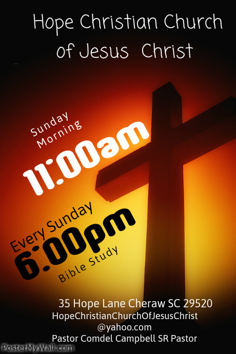 Hope Chrsitian Church of Jesus Christ | PosterMyWall