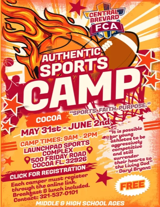 Authentic Sports Camp | PosterMyWall