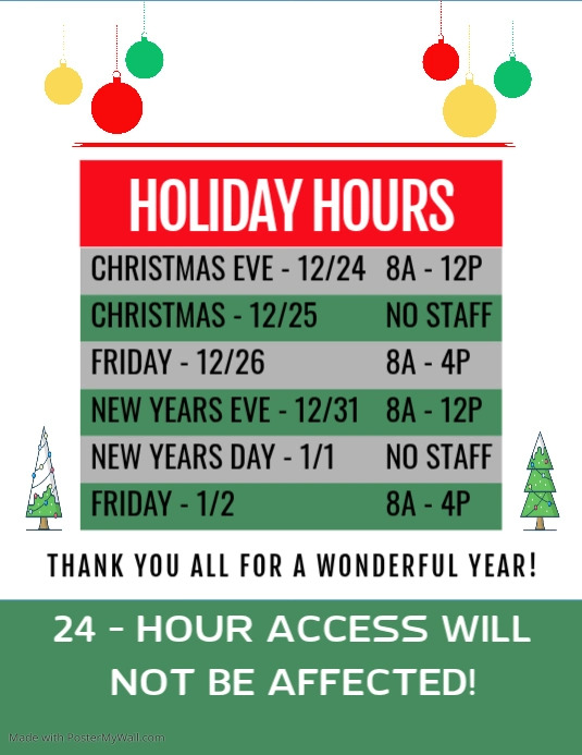 HOLIDAY.HOURS | PosterMyWall