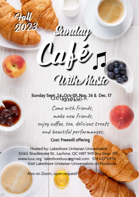 Sunday Cafe With Music A4 28June23 | PosterMyWall
