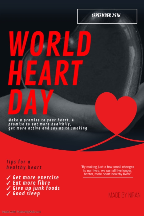 Copy of World Heart Day Flyer Design Template | PosterMyWall