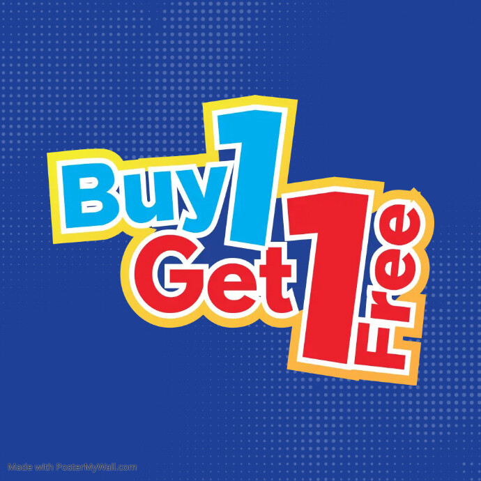 Buy One Get One Free Badge | PosterMyWall