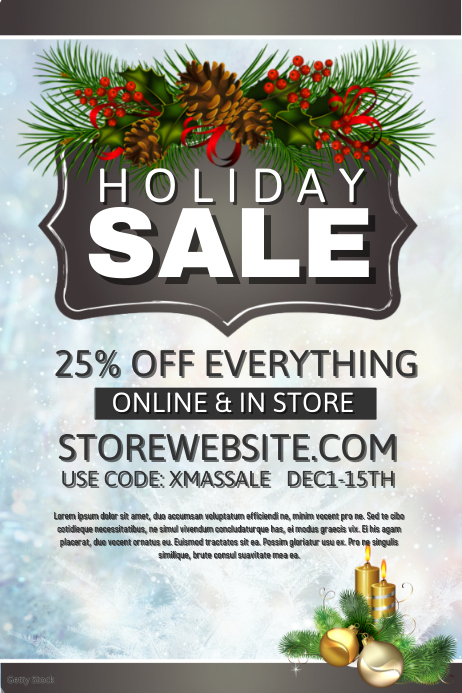 Holiday Sale Template | PosterMyWall