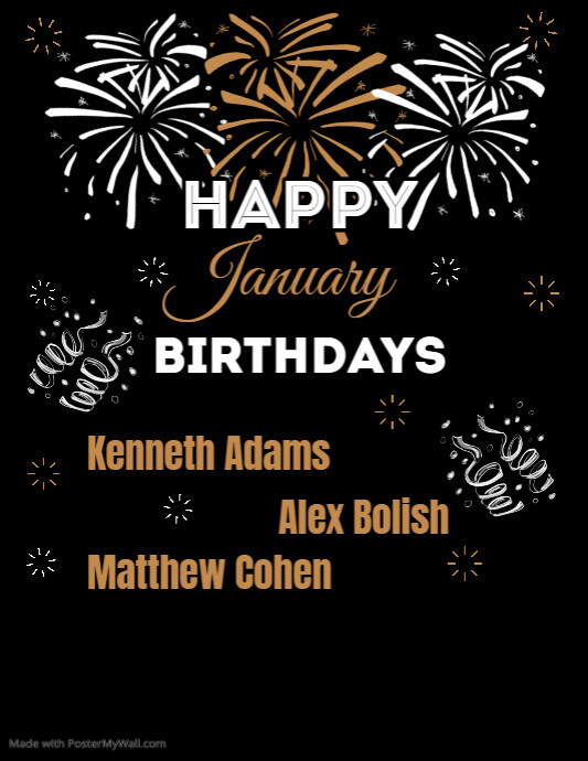 January Birthdays | PosterMyWall