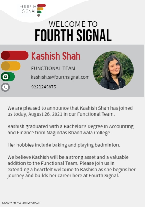 Kashish Shah | PosterMyWall