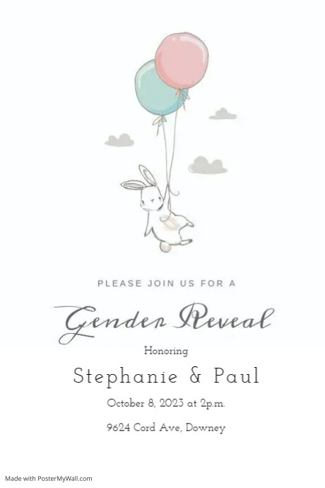 Gender Reveal Party Invite | PosterMyWall