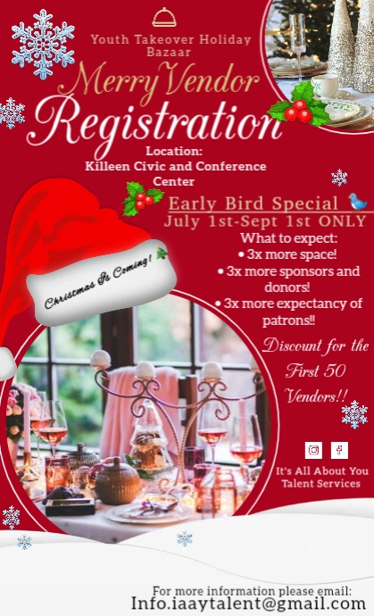 Festive Holiday Christmas Menu Template | PosterMyWall