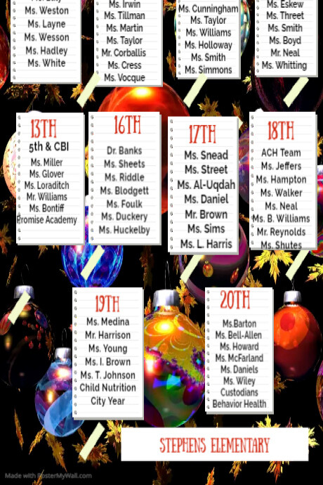 Christmas Events Schedule Poster Template | PosterMyWall