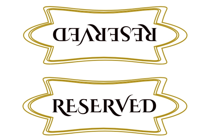 Copy of Simple Reserved Sign Template | PosterMyWall