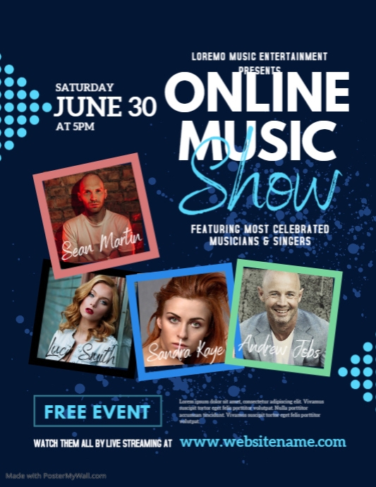 Online Music Show Flyer | PosterMyWall