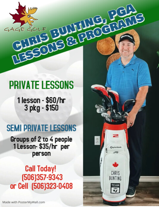 Copy of golfing lessons instruction flyer template | PosterMyWall