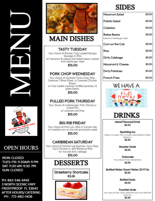 MENU | PosterMyWall