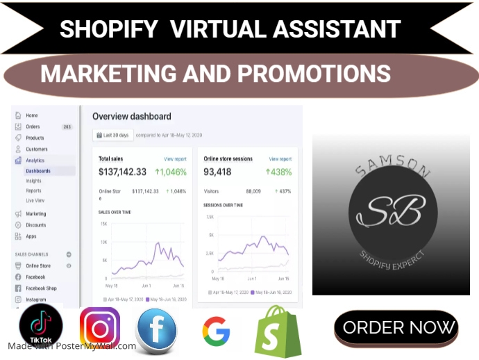 SHOPIFY MARKETING | PosterMyWall