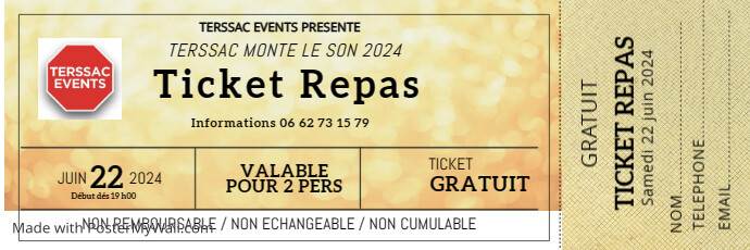 Gold Printable Raffle Ticket Design Template | PosterMyWall