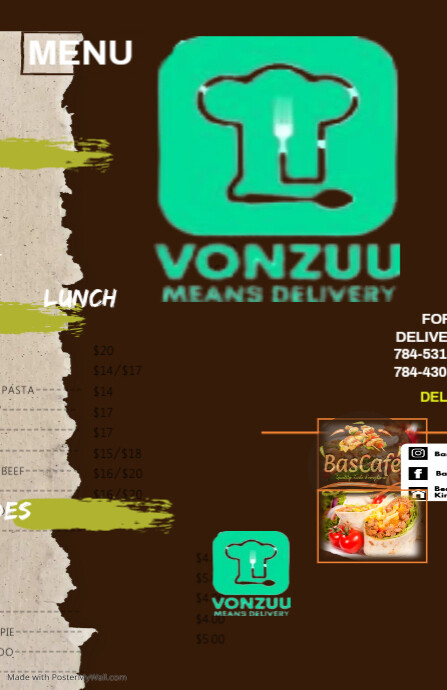 Copy of Copy of Copy of Restaurant Menu (2) | PosterMyWall