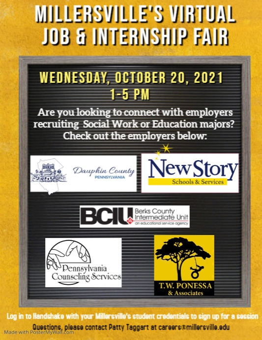 Virtual Job and Internship Fair- Social Work, Education | PosterMyWall