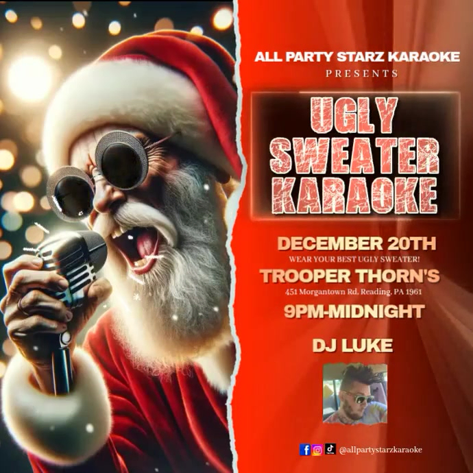 CHRISTMAS karaoke party | PosterMyWall