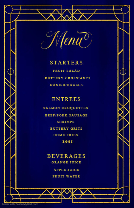 Menu Flyer | PosterMyWall