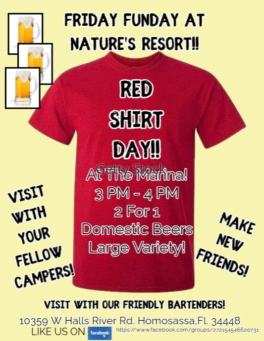 Red Shirt Day Marina | PosterMyWall
