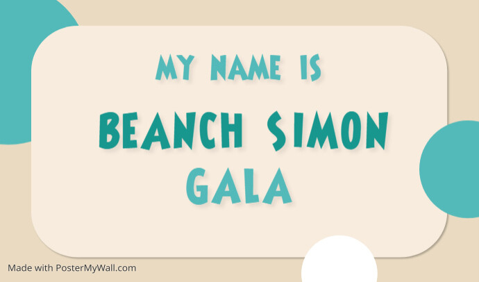name tag | PosterMyWall