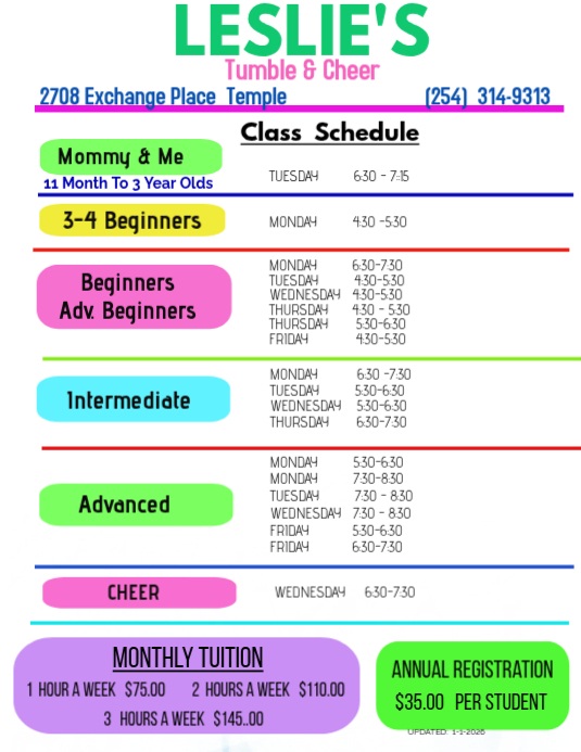 Copy of 2024 Fall Schedule | PosterMyWall