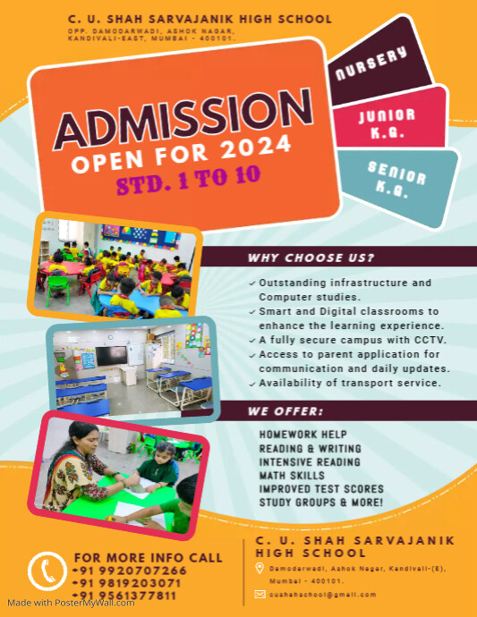 School Admission Advertisement Flyer Template | PosterMyWall