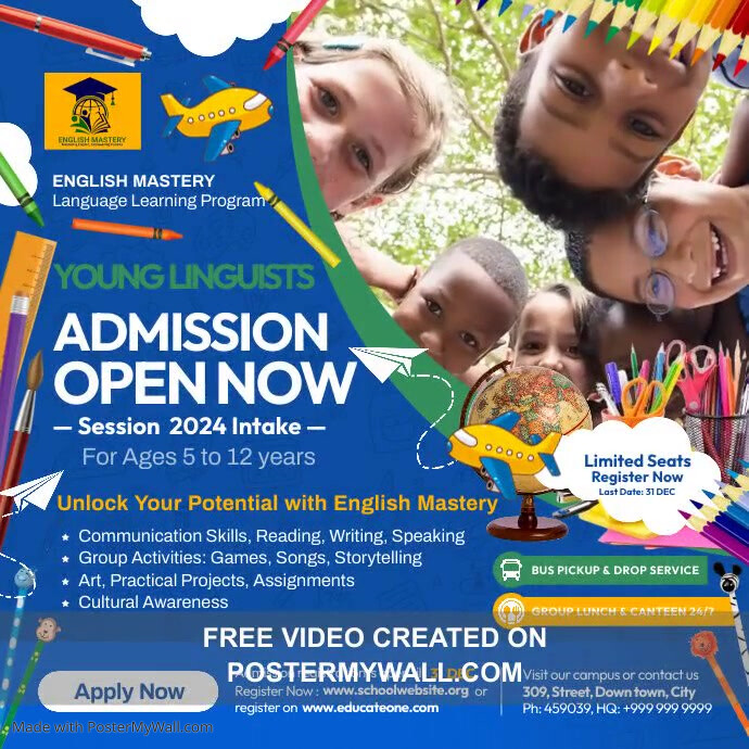 School Admission Open Ad Post Template | PosterMyWall