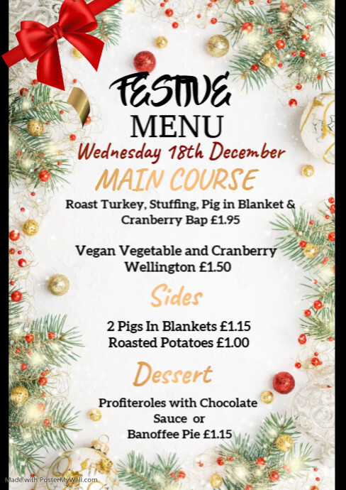 new year menu, christmas menu, menu (1) | PosterMyWall