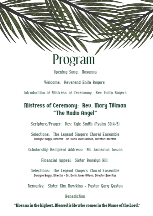 Palm Sunday Program | PosterMyWall