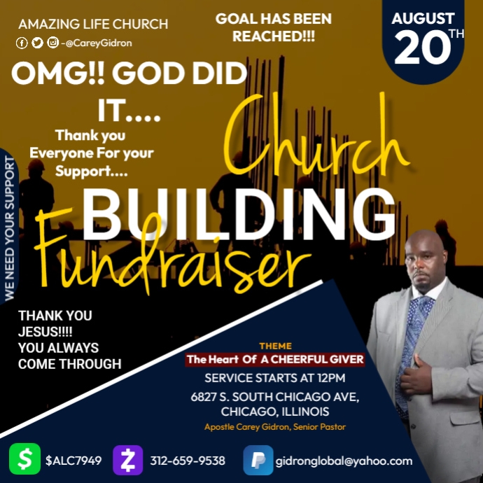 Church building fundraiser | PosterMyWall
