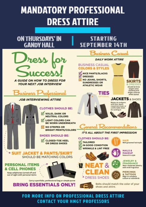 Mandatory professional dress attire | PosterMyWall