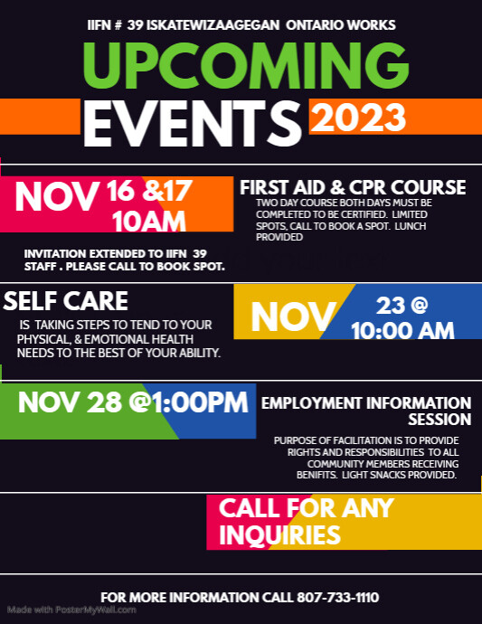 Copy of Upcoming Events | PosterMyWall