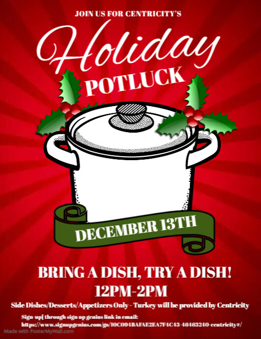 HOLIDAY POTLUCK | PosterMyWall